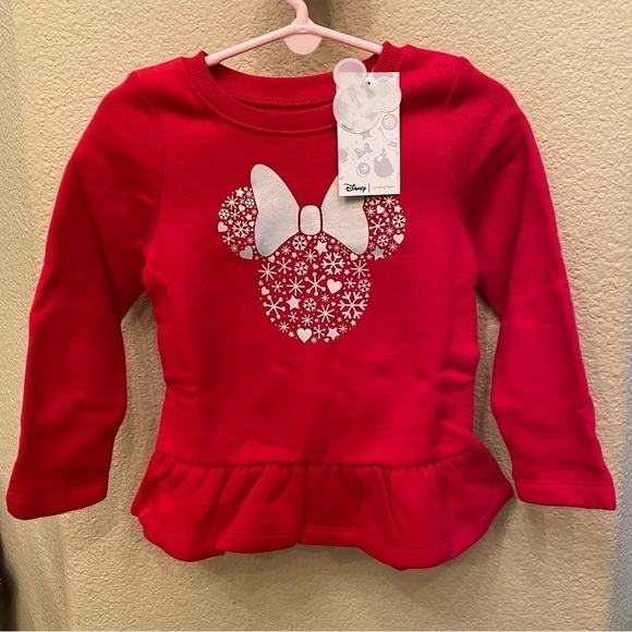 Disney | Shirts & Tops | Nwtdisney Infant Girls Red Mini Mouse Softest ...